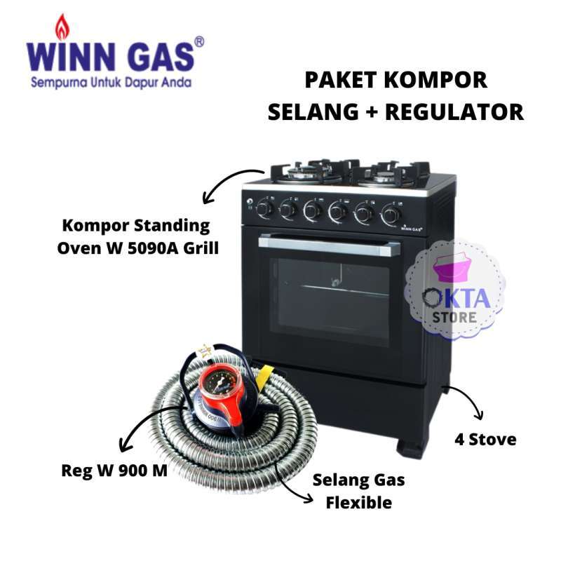 Promo Winn Gas Kompor Standing 4 Stove + Oven W 5090A Grill / Paket ...