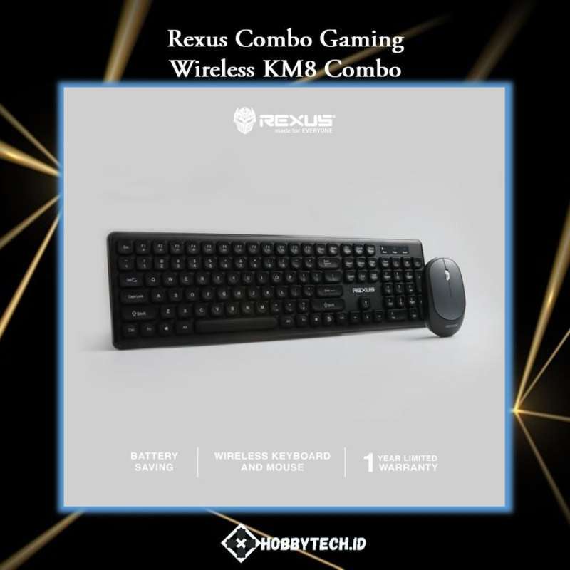 Jual Rexus Keyboard Mouse Wireless Km8 Combo Di Seller Livingshop21 ...