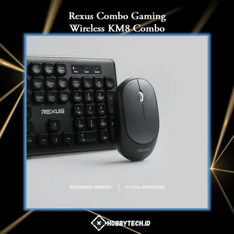 Jual Rexus Keyboard Mouse Wireless Km8 Combo Di Seller Livingshop21 ...