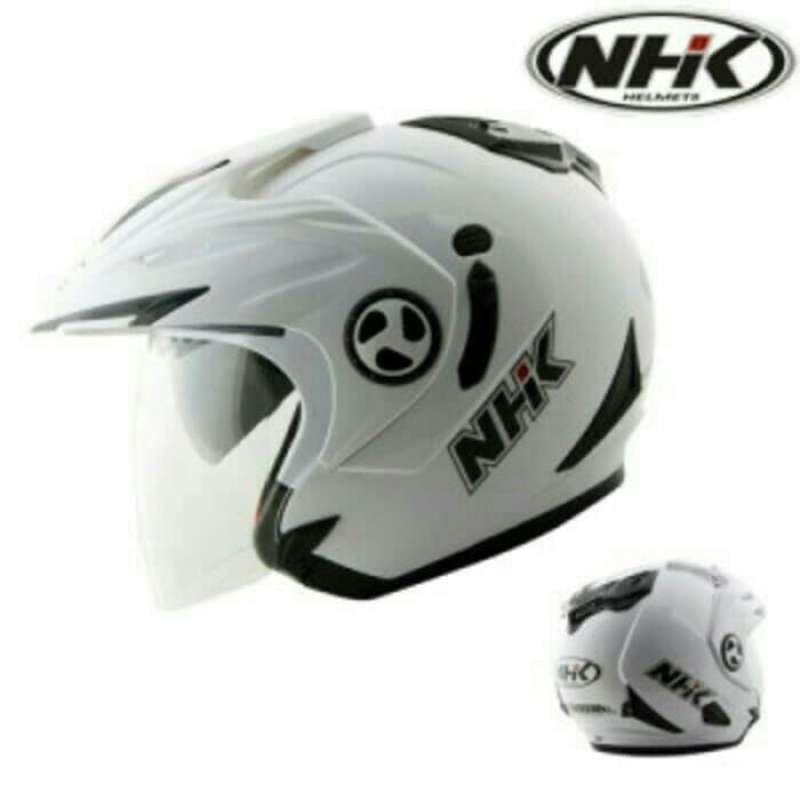 Promo Helm Nhk Aviator Solid Putih Diskon 12% di Seller Raniah store ...