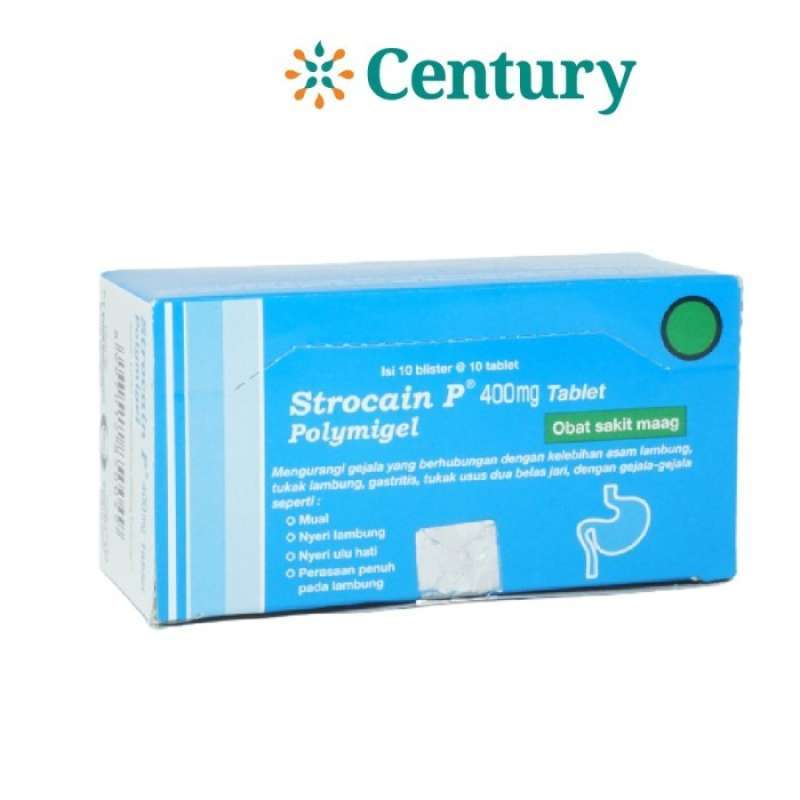 Jual STROCAIN 1 BLISTER 10 TABLET / POLYMIGEL 400MG / ASAM TUKAK ...