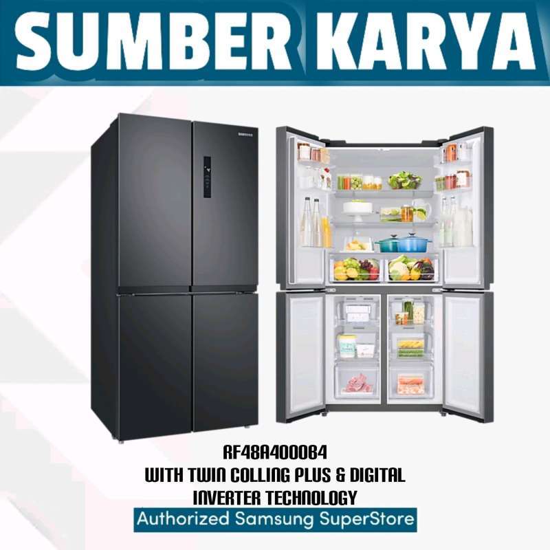 Promo SAMSUNG MULTI DOOR REFRIGERATOR 4 PINTU RF48A4000B4 Diskon 4% di ...