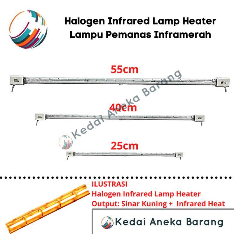 Promo Lampu Halogen Lamp 220V AC 40CM 300W Infrared Pemanas Heater ...