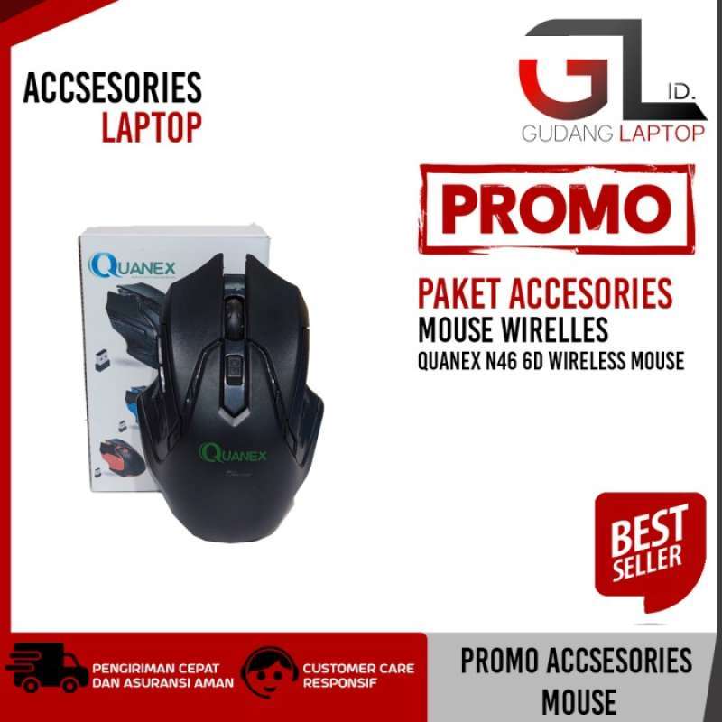 Jual Quanex N46 6D Wireless Mouse - Mouse Murah Garansi 6 Bulan di ...