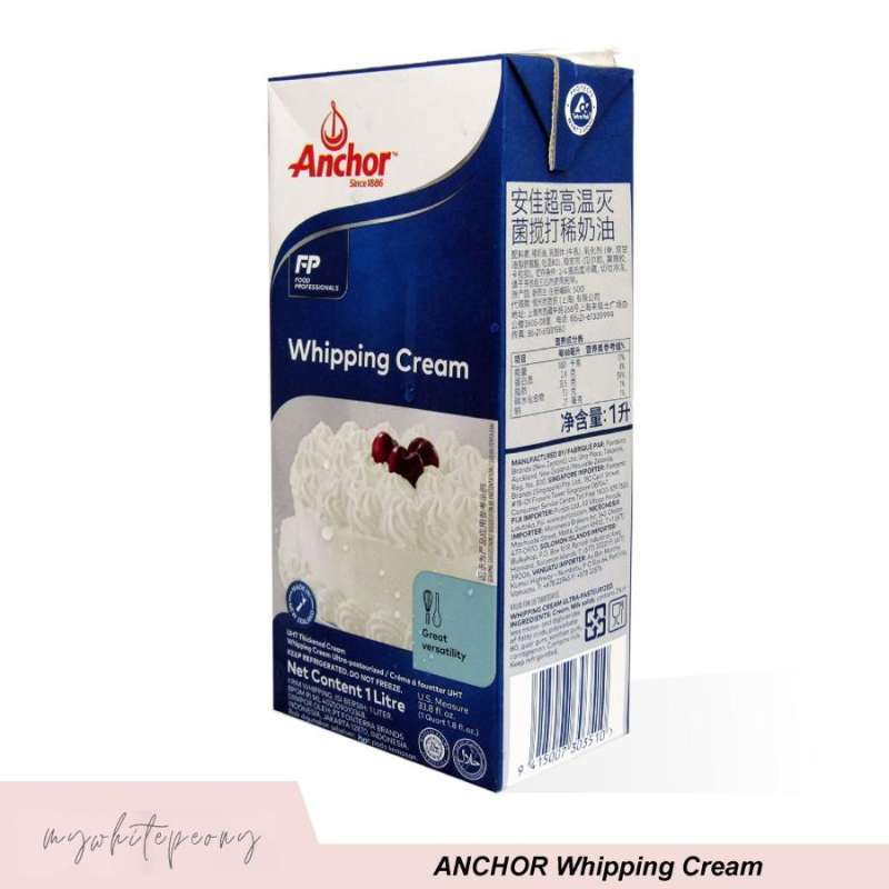 Jual Whipping Cream Anchor 1 Liter Di Seller Mywhitepeony - Pasteur ...