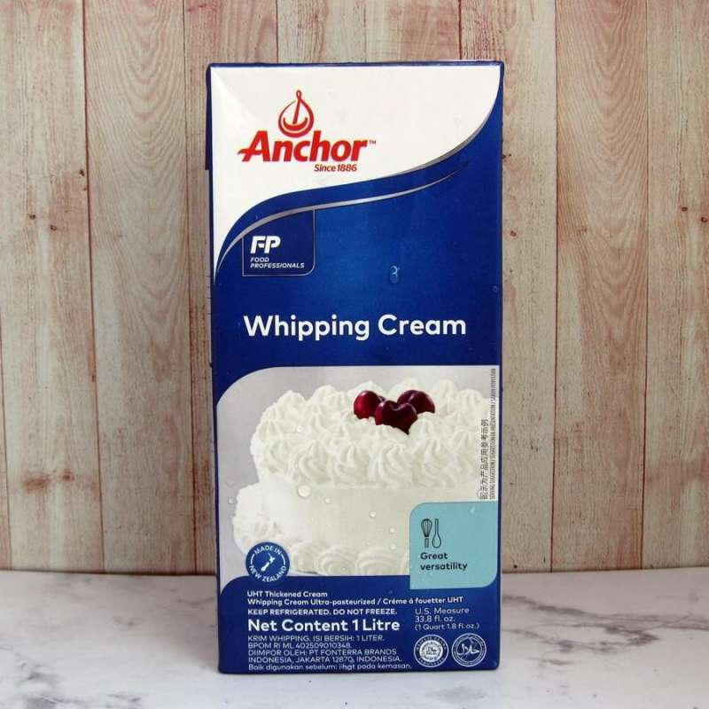 Jual Whipping Cream Anchor 1 Liter Di Seller Mywhitepeony - Pasteur ...
