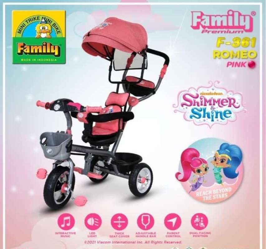 Promo Sepeda Anak Roda Tiga Stroller Family F361 Kereta Dorong Anak ...