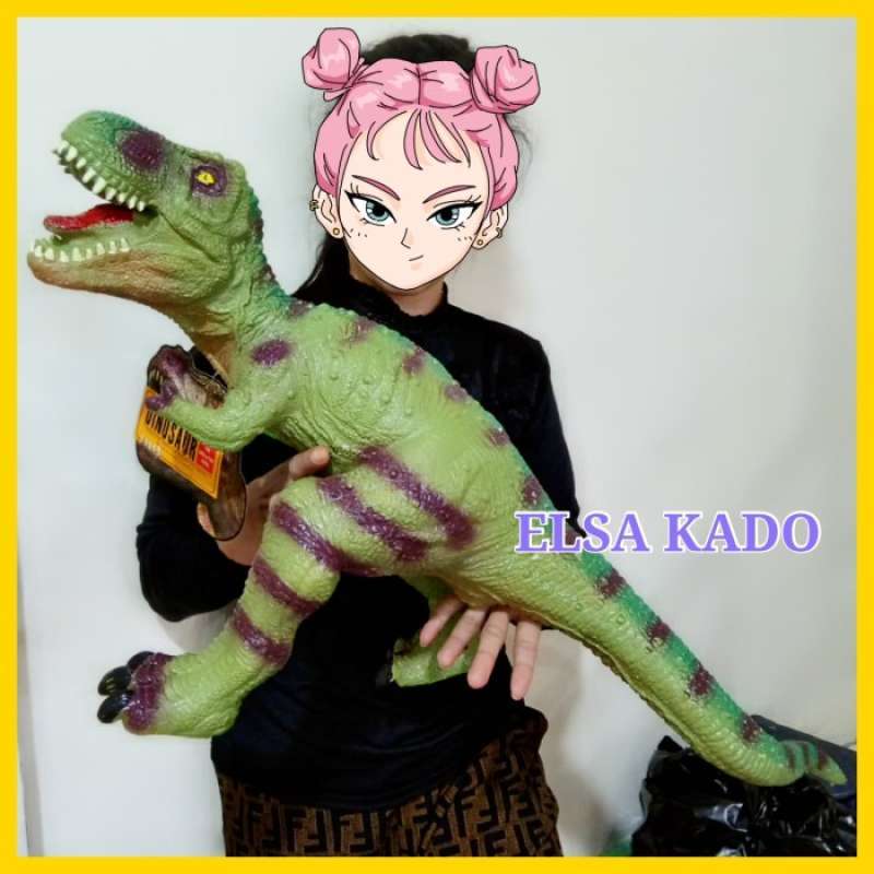 Promo mainan boneka karet action figure dinosaurus Trex tyrannosaurus T ...