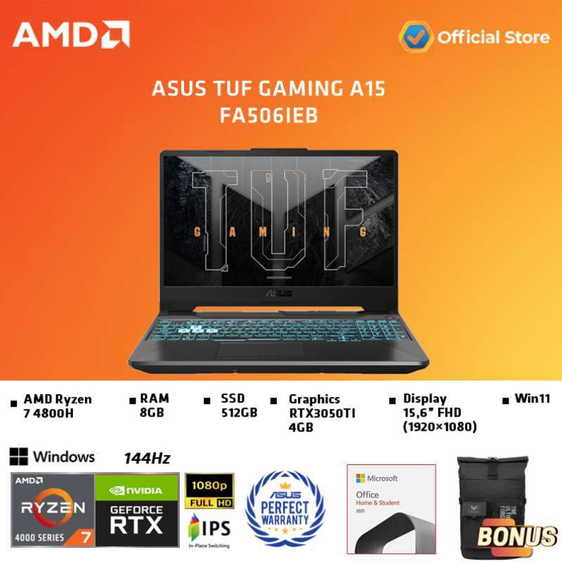 Jual Asus Tuf Gaming A15 Fa506ieb | Ryzen 7 4800h 16gb 512ssd Rtx3050ti ...