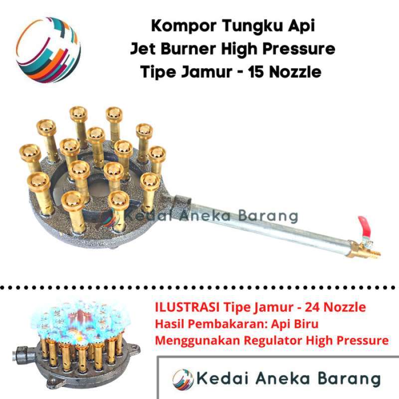Jual Kompor Jamur 15 Burner Tungku Api High Pressure Tekanan Tinggi Gas ...
