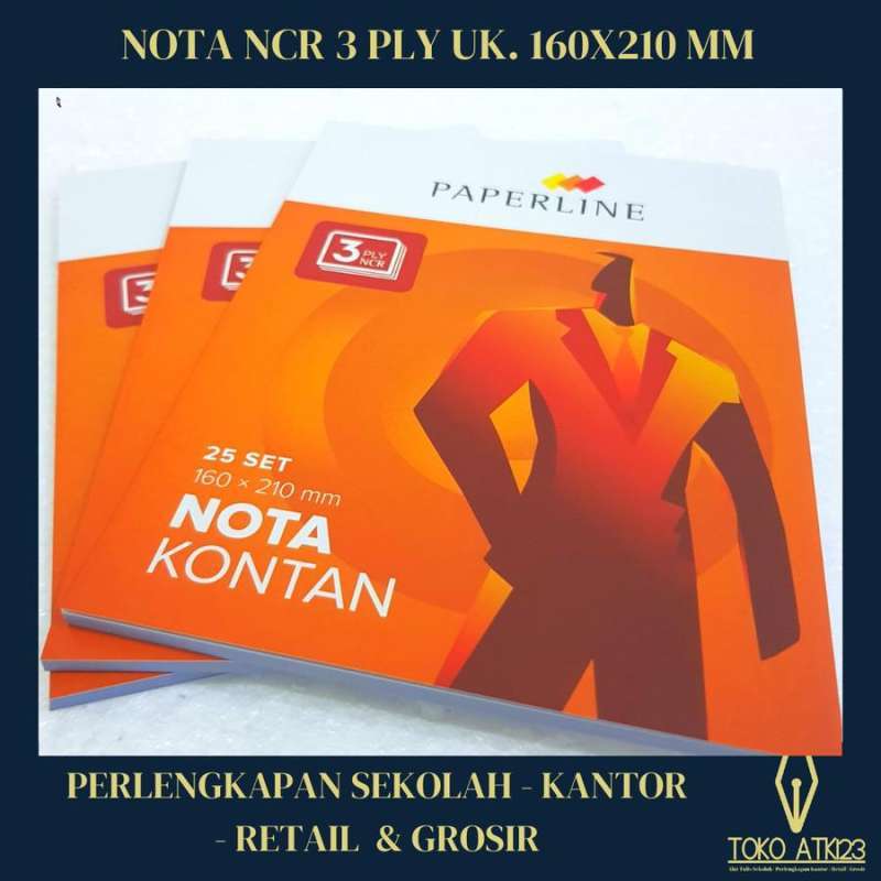 Jual Nota Besar 3 Ply Ncr Merk Paperline / Rankap 3 / Putih Merah ...
