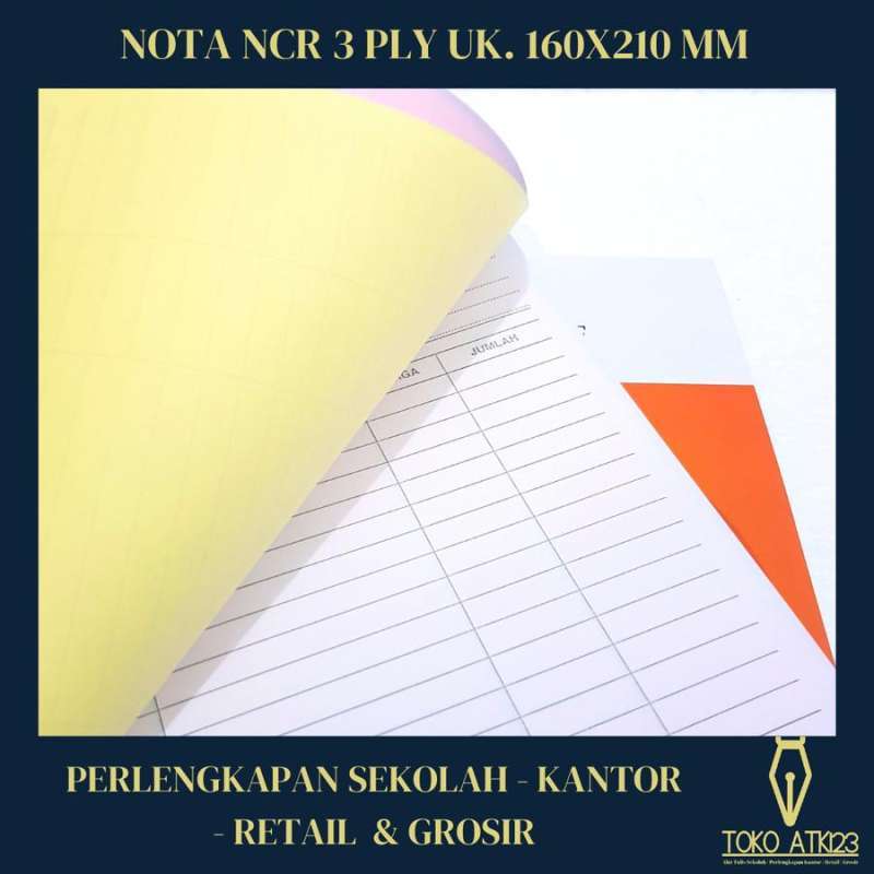 Jual Nota Besar 3 Ply Ncr Merk Paperline / Rankap 3 / Putih Merah ...