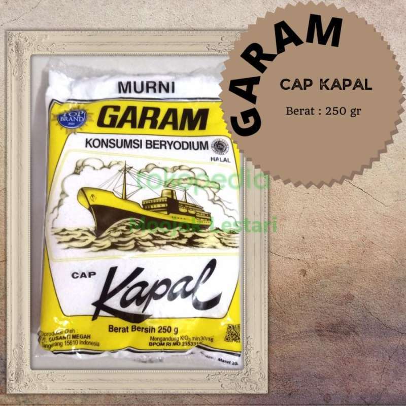 Jual garam dapur halus cap kapal beryodium original bandung sembako ...