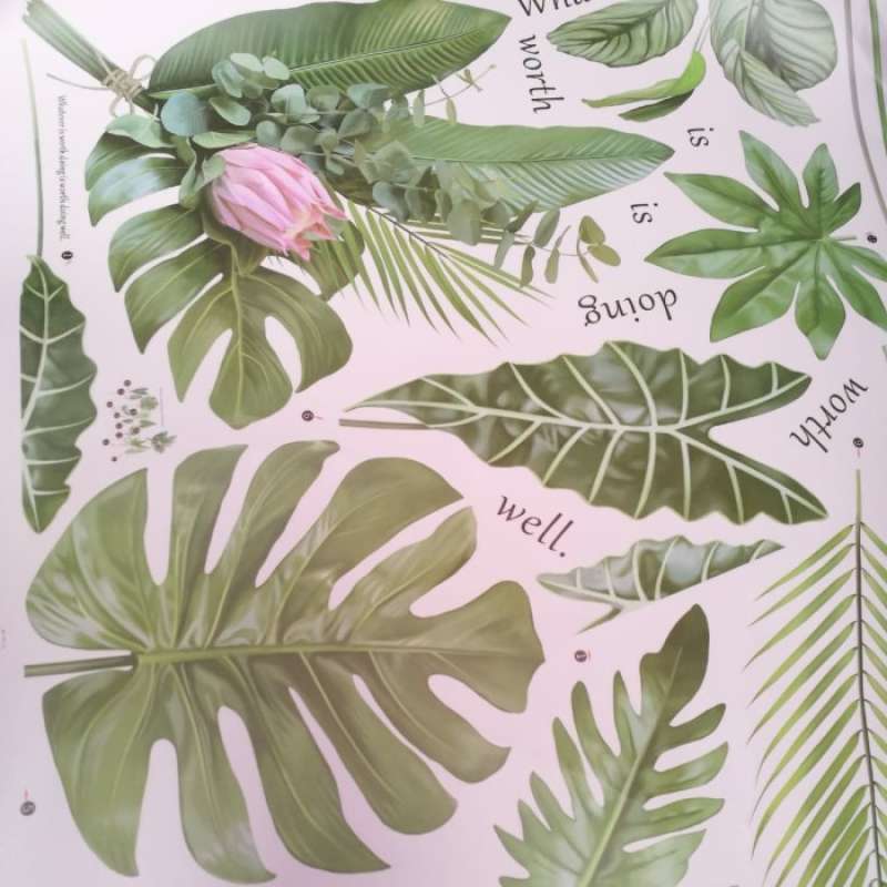 Promo Sticker Dinding Alokasia Plants / Wallsticker Tanaman Tropical ...
