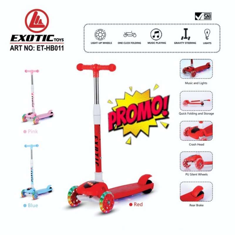 Jual SCOOTER /SKUTER OTOPED ET-HB-011 EXOTIC ADA MUSIC MAX 30 KG di ...