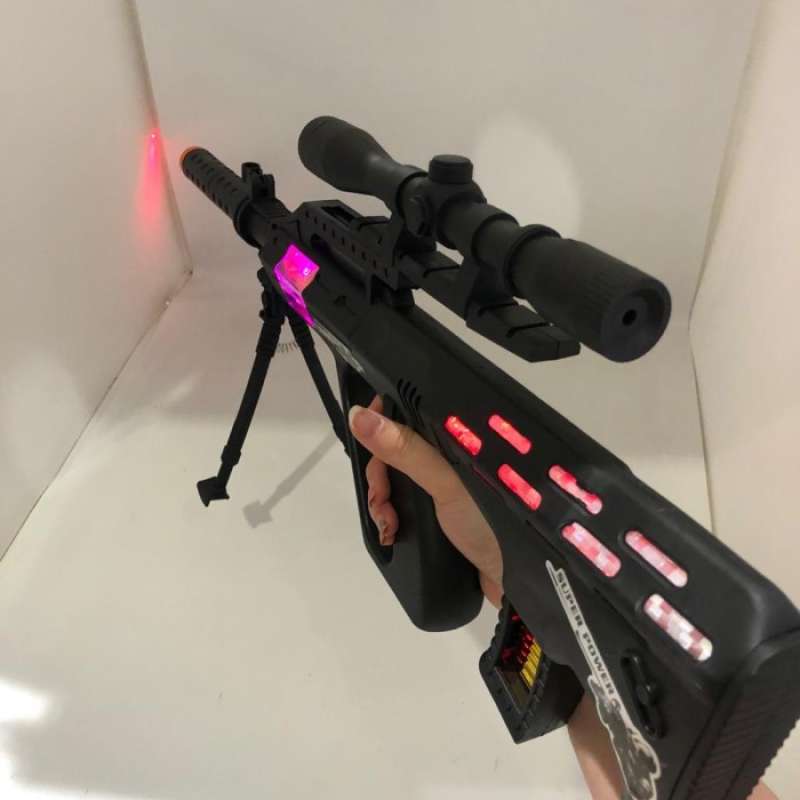 Jual Mainan anak pistol - pistolan senapan/ machine gun ada laser dan ...