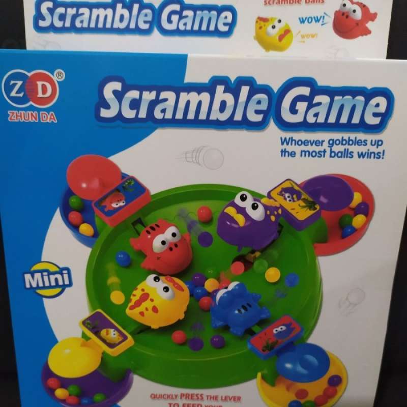 Jual Mainan Edukasi Anak Scramble Game / Katak Kodok Makan Bola 4player ...
