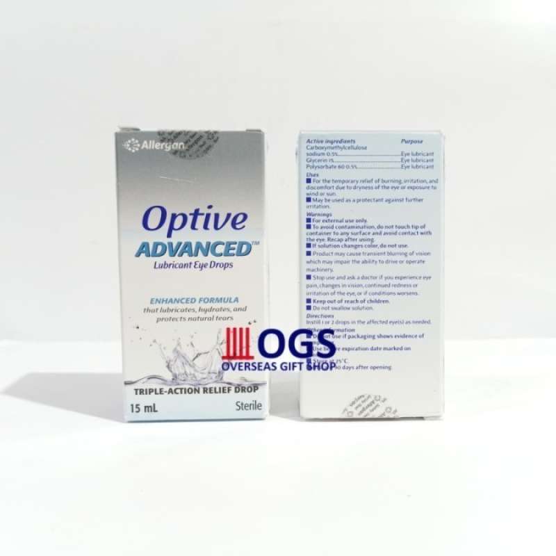 Promo Optive Advanced 15 Ml Lubricant Eye Drops Sterile Obat Tetes Mata ...
