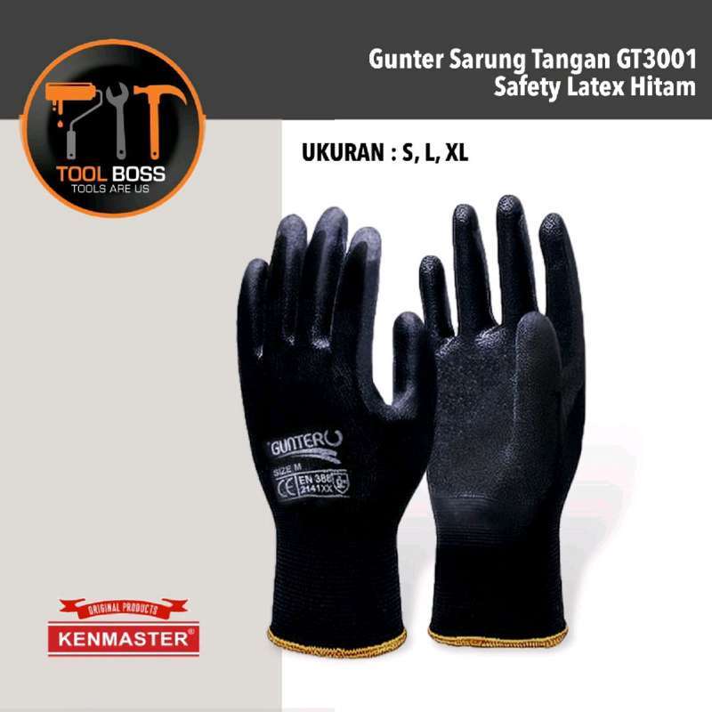 Jual KENMASTER SARUNG TANGAN SAFETY LATEX HITAM di Seller ToolBoss ...