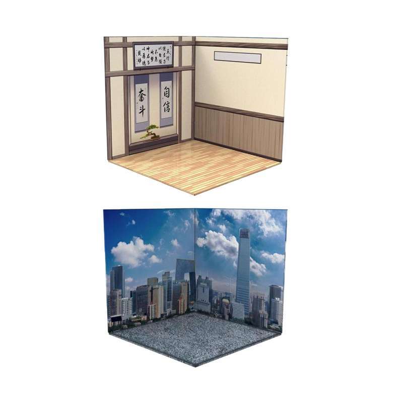 Promo 2Pc 1:12 Backdrop Scene Model Collection Layout Display Study ...