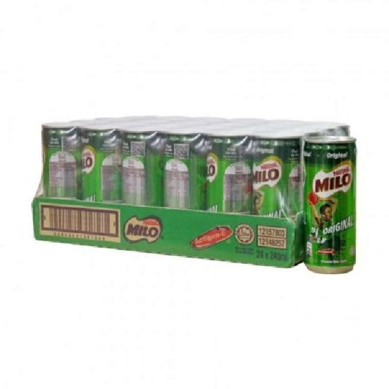 Jual Milo 240ml Can Original | Milo Kaleng 240ml Original 1 Karton Isi ...