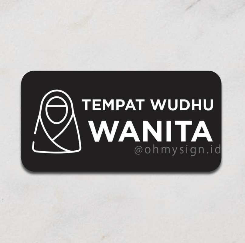 Promo Sign Tempat Wudhu Wanita Modern Akrilik Print | 20x10 cm | Sign ...