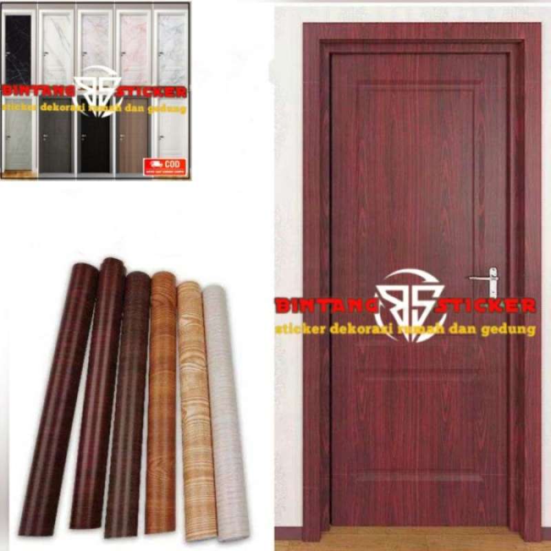 Jual Wallpaper pintu sticker kamar stiker mandi lemari kompor kulkas ...