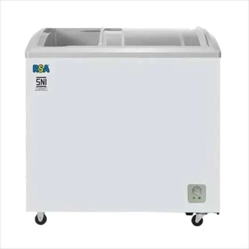 Promo CHEST FREEZER RSA SD213 / SD 213 , SLIDING CURVE GLASS 200 L ...