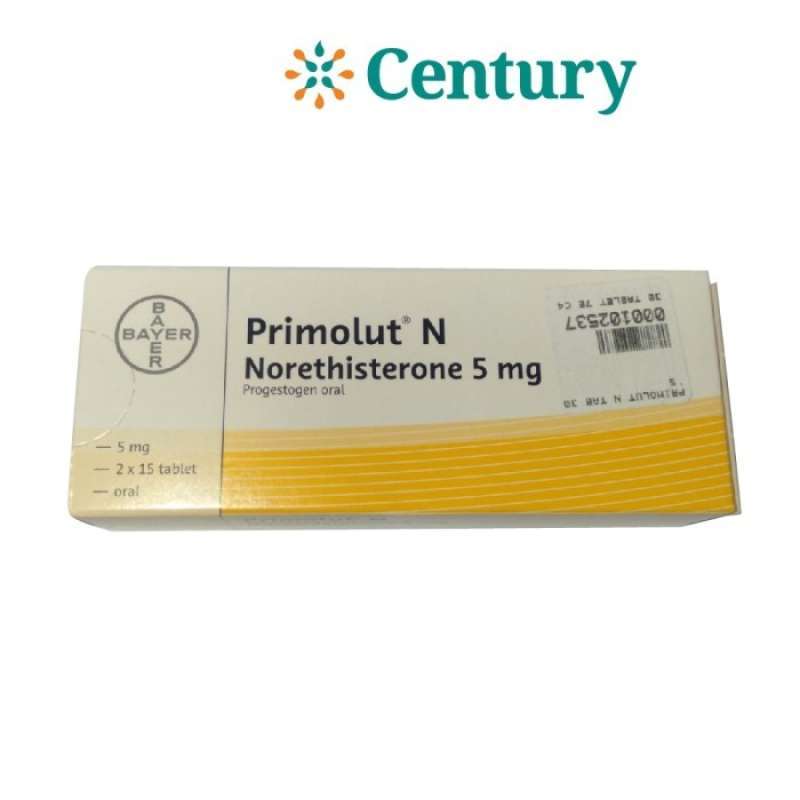 Jual PRIMOLUT N 5 MGTABLET 1 STRIP ISI 15 TABLET / NORETHISTERONE di ...