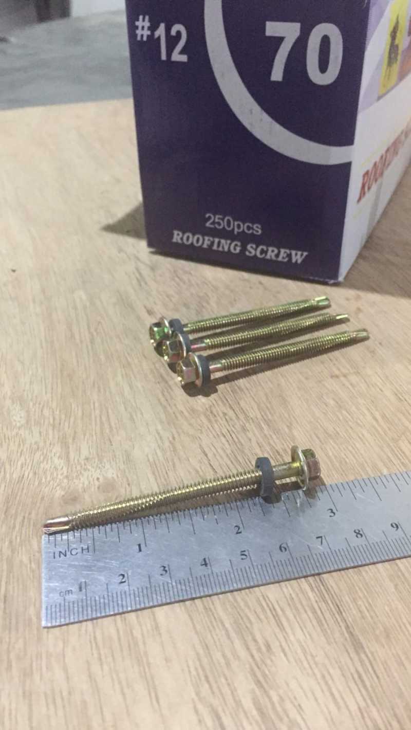 Jual Baut roofing 12 x 70 / 7cm ZOLLO drilling alderon self skrup ...