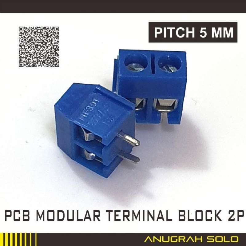 Jual Terminal PCB 2-pin Terminal Block PCB pitch 5mm Connector Cable di ...