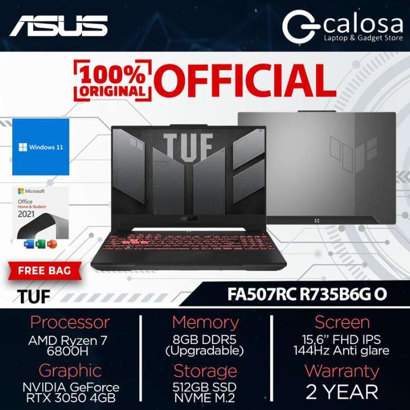 Jual ASUS TUF FA507RC R735B6G O Ryzen 7 6800H RAM 8GB 512GB RTX3050 4GB ...