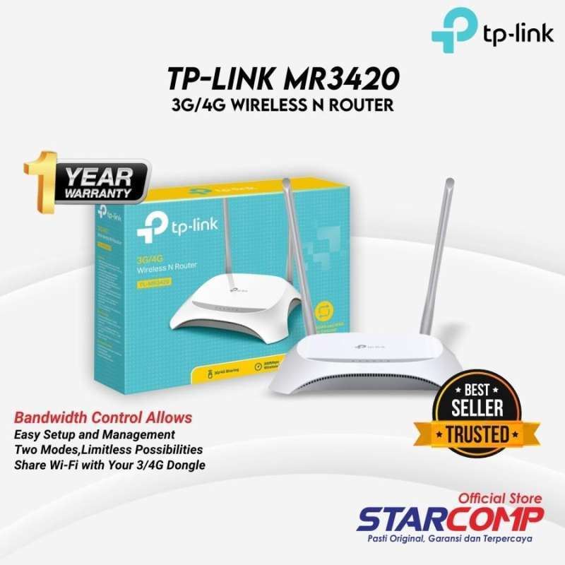 Jual TP-Link TL-MR3420 3G/4G Wireless N Router 4G LTE Modems di Seller Starcomp Semarang ...