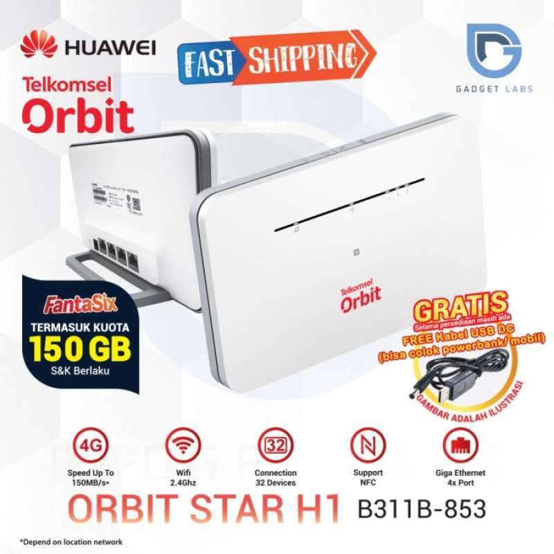 Promo Tanpa Merk Telkomsel Orbit Star H1 Router Modem Huawei B311 4G ...
