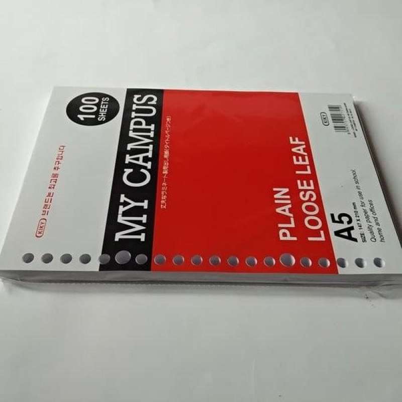 Jual LOOSE LEAF A5-100 POLOS CAMPUS KIKY AA624351CX / KERTAS BINDER di Seller tbmomerr ...