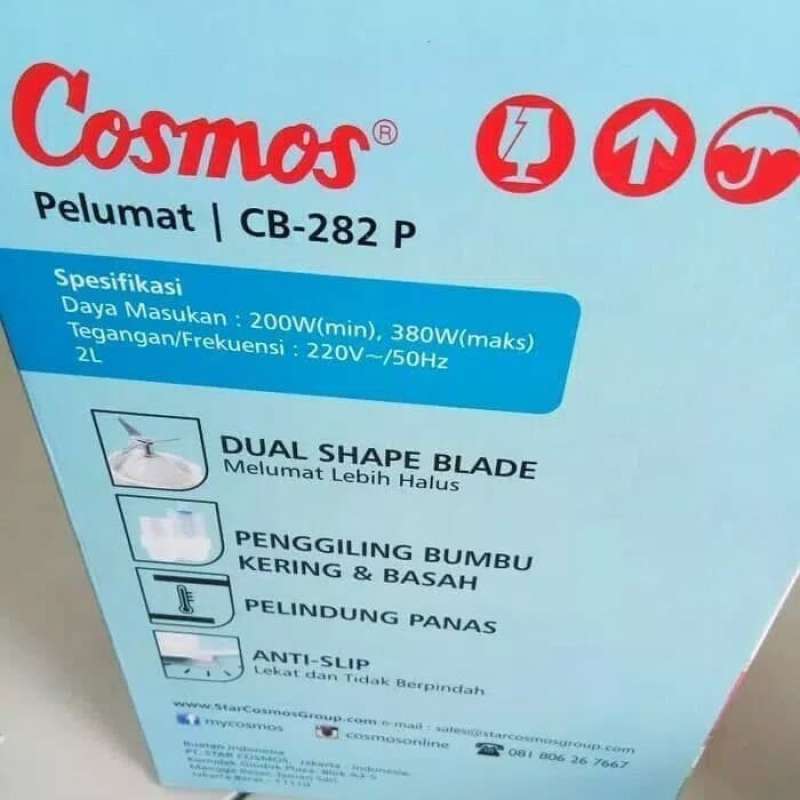 Jual Cosmos Blender Plastik 2 Liter 3 In 1 Cb-282p - Cb 282 P Di Seller ...