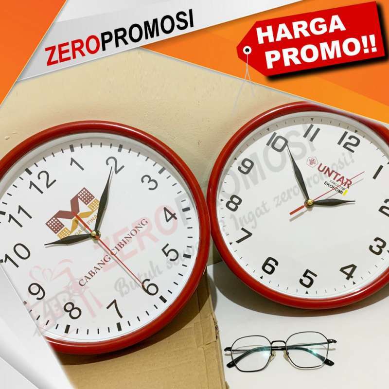 Jual Souvenir Jam Dinding Bahan Plastik Mewah Kode 188 Cetak Logo ...