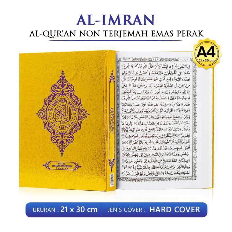 Jual Al Quran Besar Emas Perak Al Imran A4 Alquran Hafalan Quran Non ...