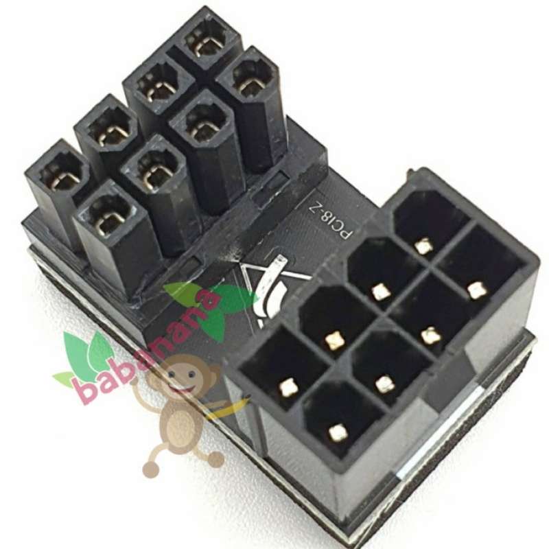 Promo Brand Pcie 8 Pin Vga 180 Degree Adapter Elbow Siku Socket Vga ...
