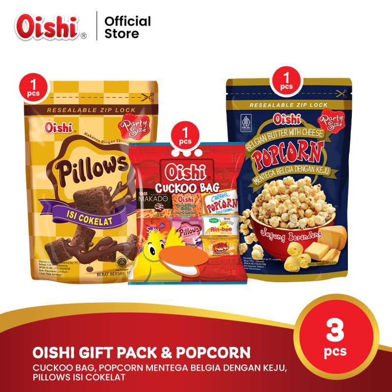 Jual Oishi Gift Pack + Popcorn + Pillows di Seller Oishi Official Store ...