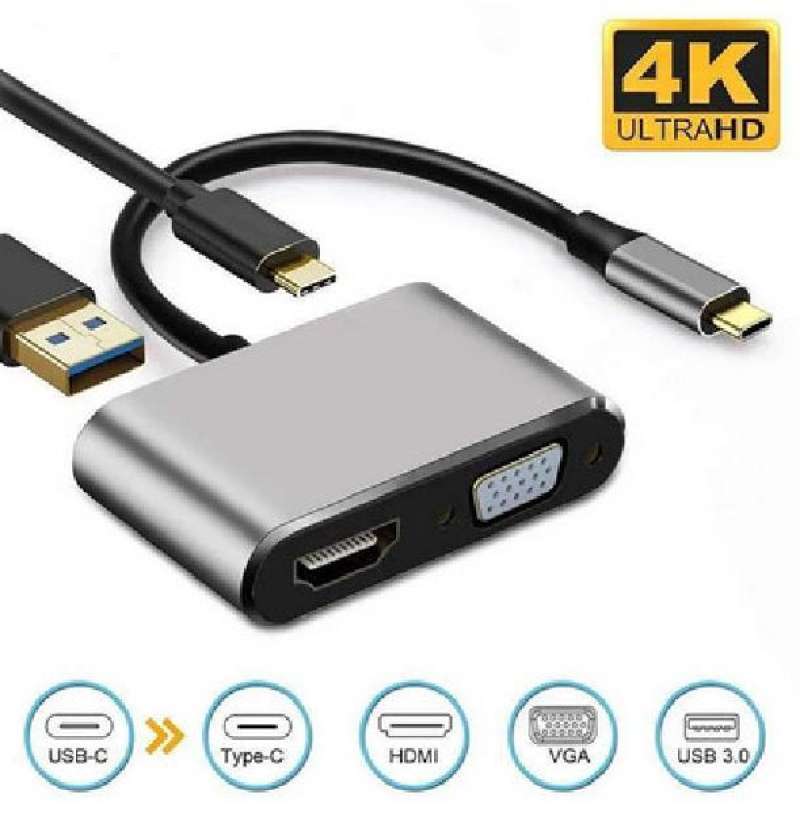 Jual Converter Type C to HDMI VGA USB 3.0 TYPE C di Seller bintang raya ...