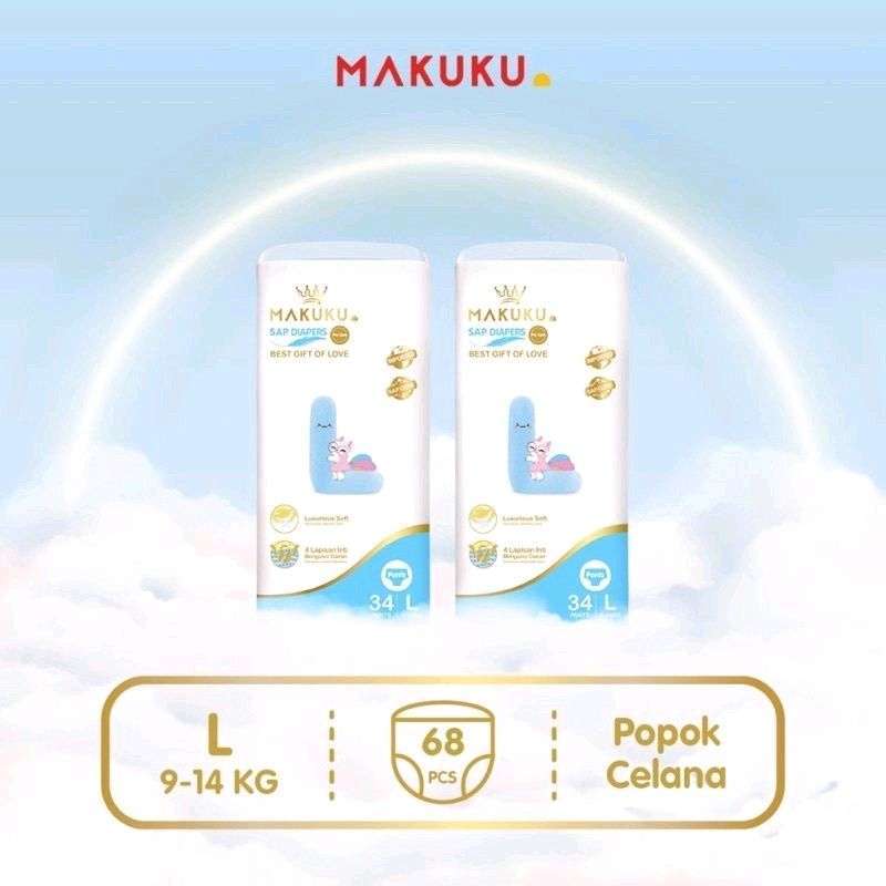 Jual Makuku Air Diapers Premium ProCare - Popok Diaper Anak - L 34 di ...