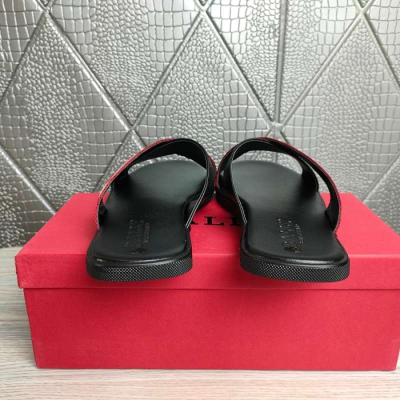 Jual Sandal Selop Cowok Silang Merah Sendal Slide Slippers Leather ...