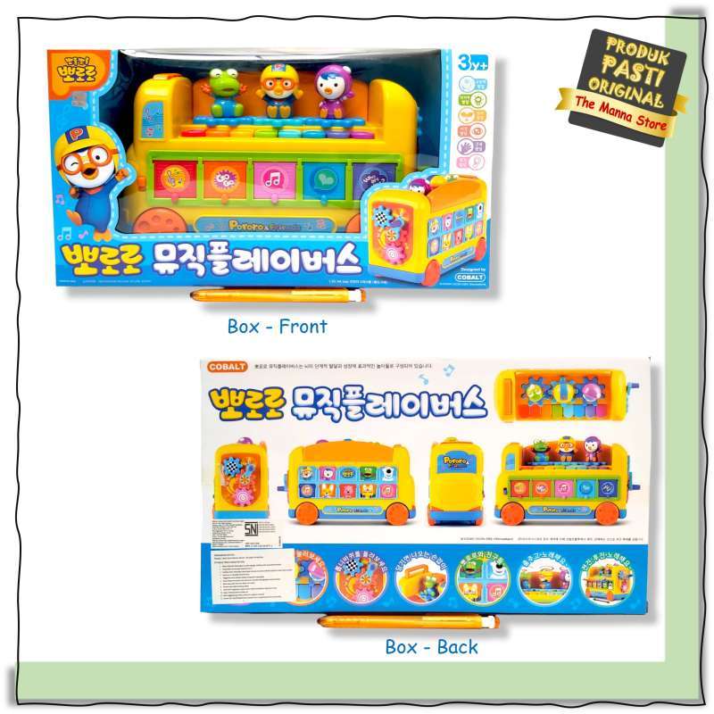 Jual Iconix Pororo the Little Penguin Music Play Bus Korean Toys ...