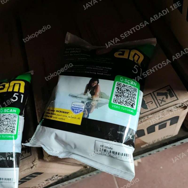 Jual AM 50 nat keramik warna putih 1s di Seller Jaya Sentosa Abadi 18E ...