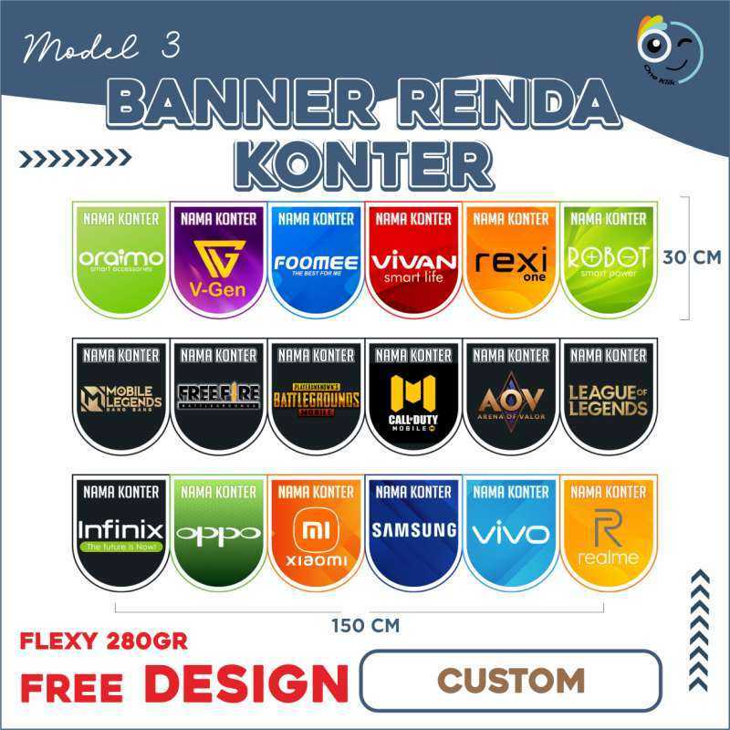 Jual Flag Banner Murah / Renda Konter / Spanduk Renda Konter Banner Renda Konter Murah - Oneklik ...