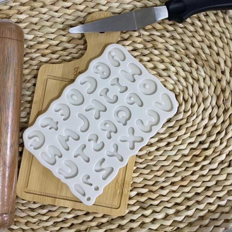 Jual SILICONE MOLD ALPHABET 01 CETAKAN HURUF FONDAN KUE TULISAN MOULD ...