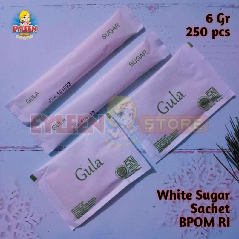Jual White Sugar Sachet / Gula Putih Sachet isi 250 pcs ( Kotak ...