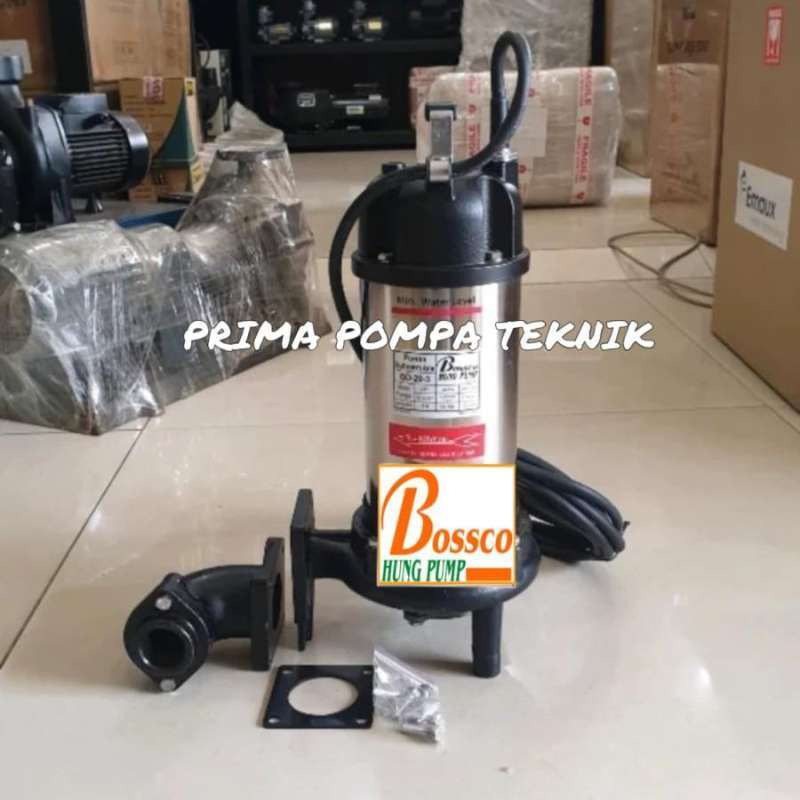 Jual POMPA SUBMERSIBLE GRINDER PUMP SEWAGE BOSSCO GD 20-3 2HP 380V ...