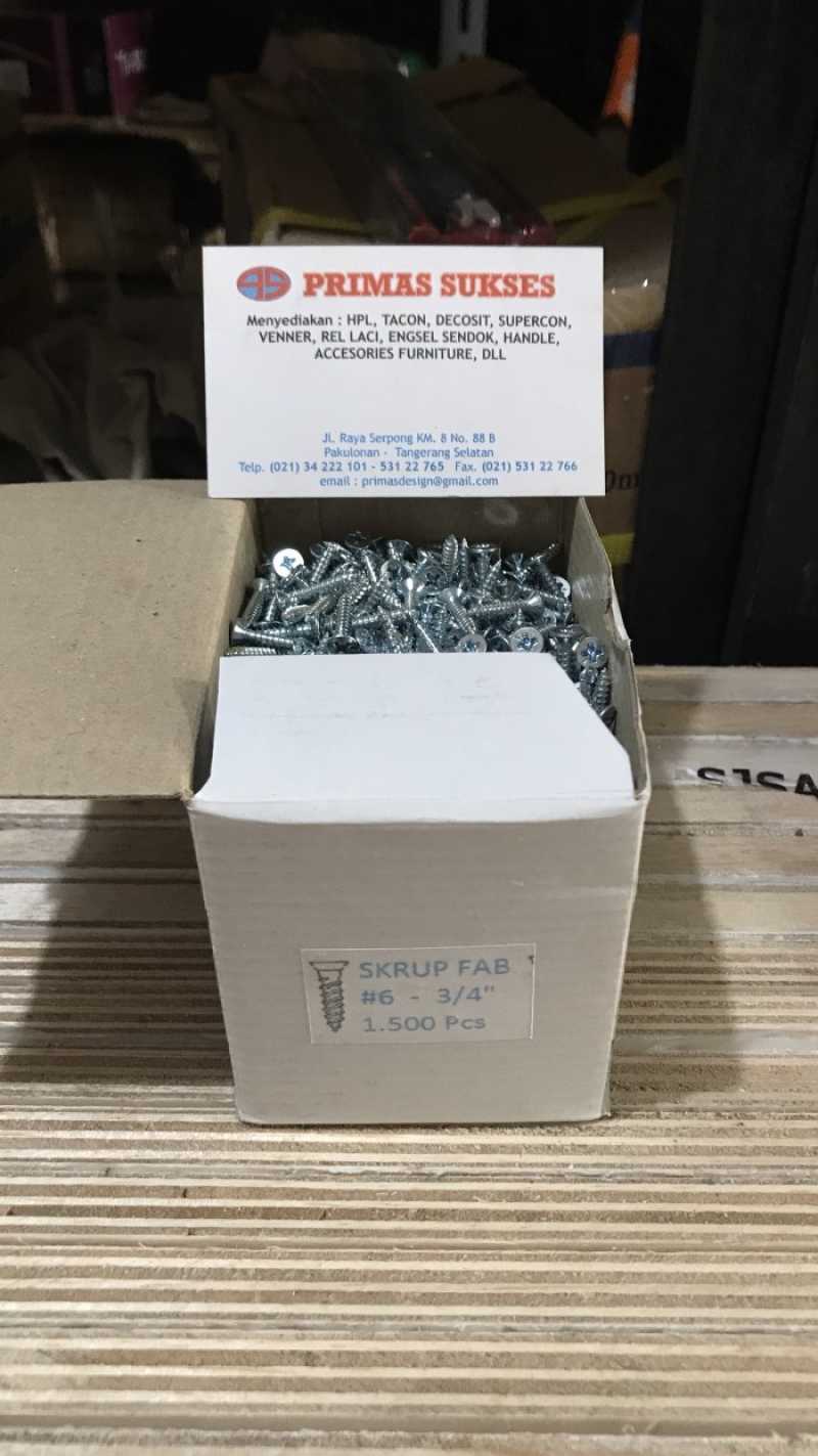 Promo (1500Pcs) #6 X 2 Cm Skrup Fab Taping Screw Sekrup Skrup Kayu 1 ...